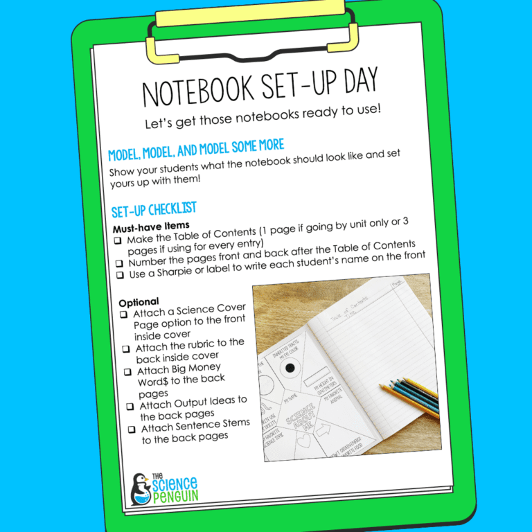 Setting Up Sensational Science Interactive Notebooks in 3rd, 4th, 5th ...