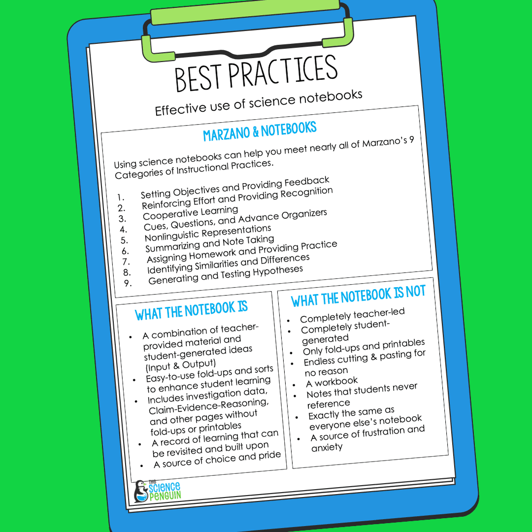 Setting Up Sensational Science Interactive Notebooks in 3rd, 4th, 5th ...