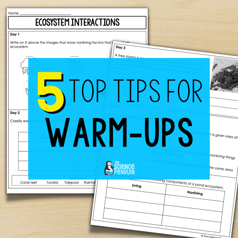 5 Tips for Using Science Warm-Ups — The Science Penguin