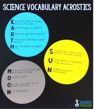 Science Vocabulary Ideas: Get Creative with Acrostics — The Science Penguin