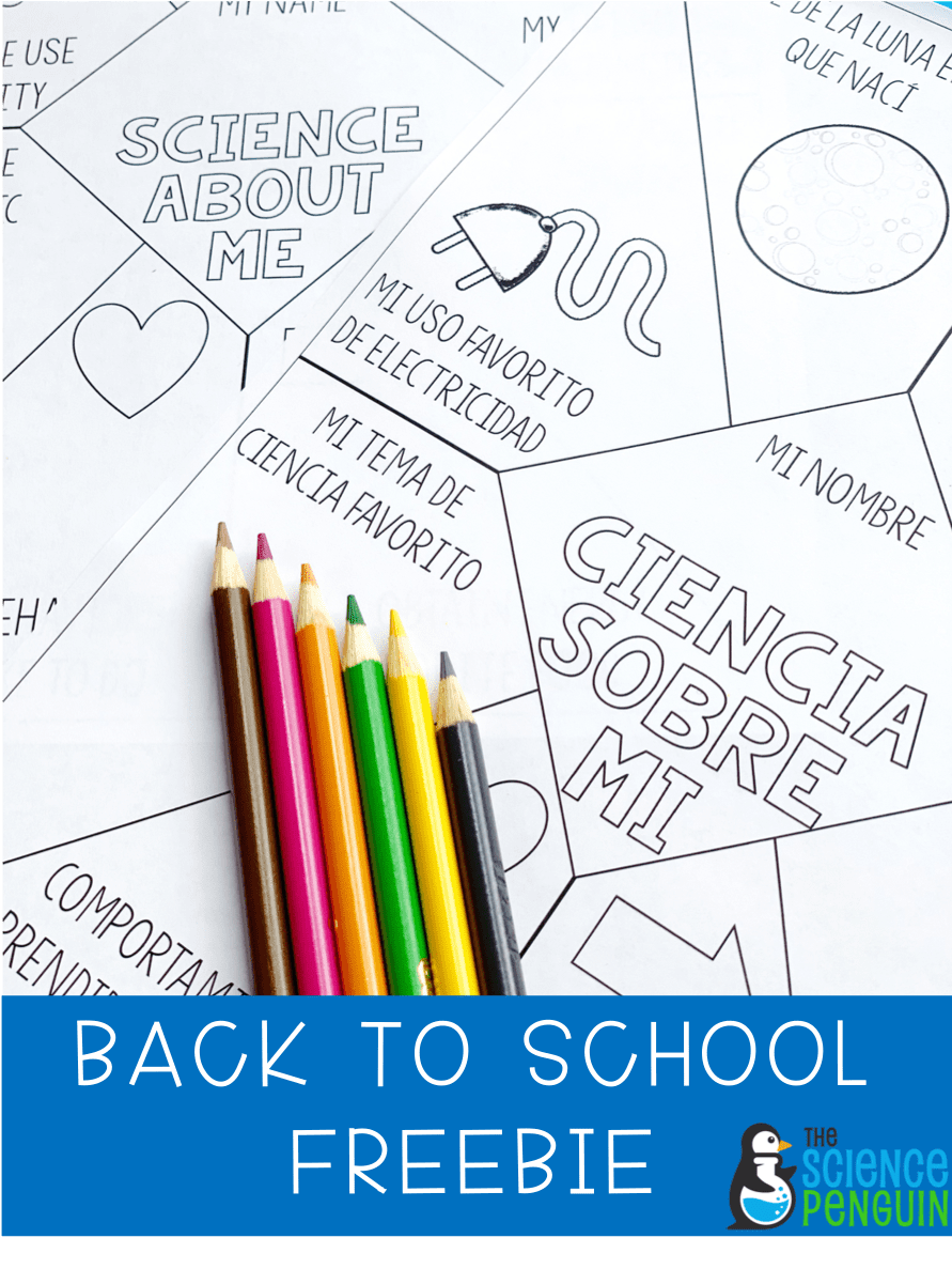 Free Back to School Science About Me — The Science Penguin