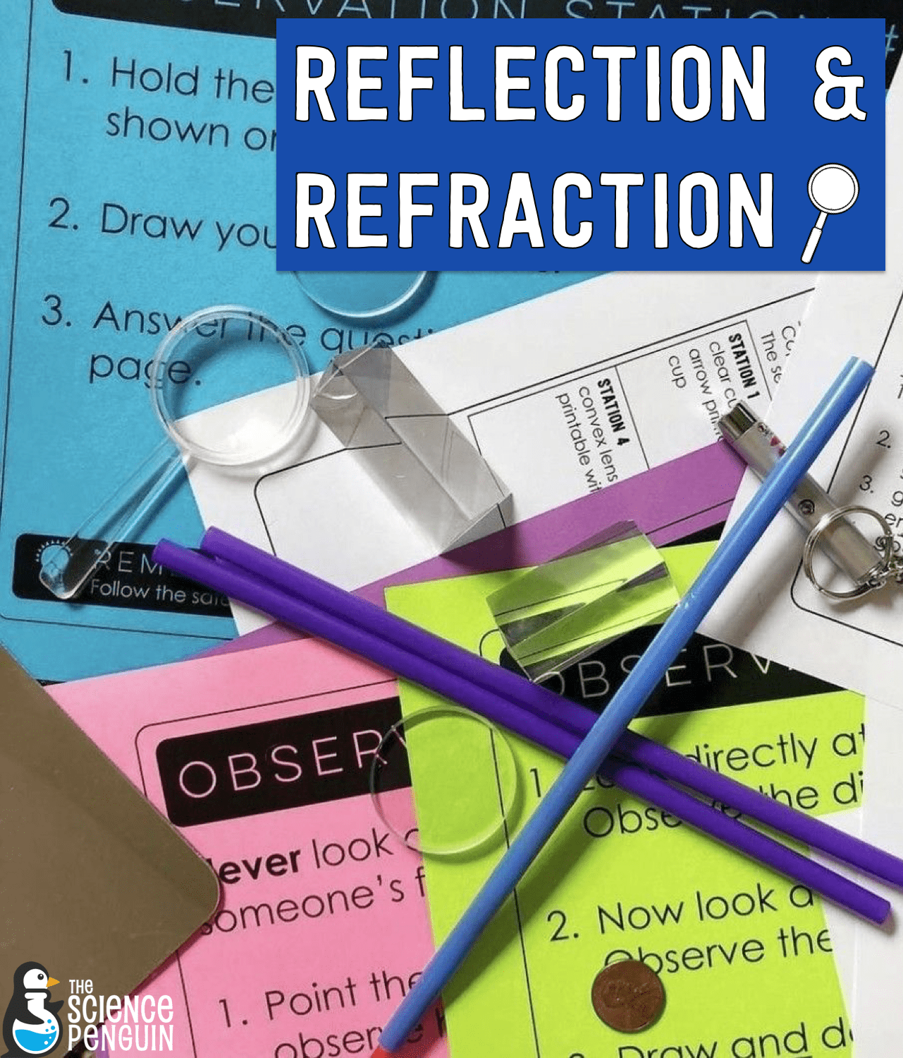 Reflection and Refraction Observation Stations — The Science Penguin