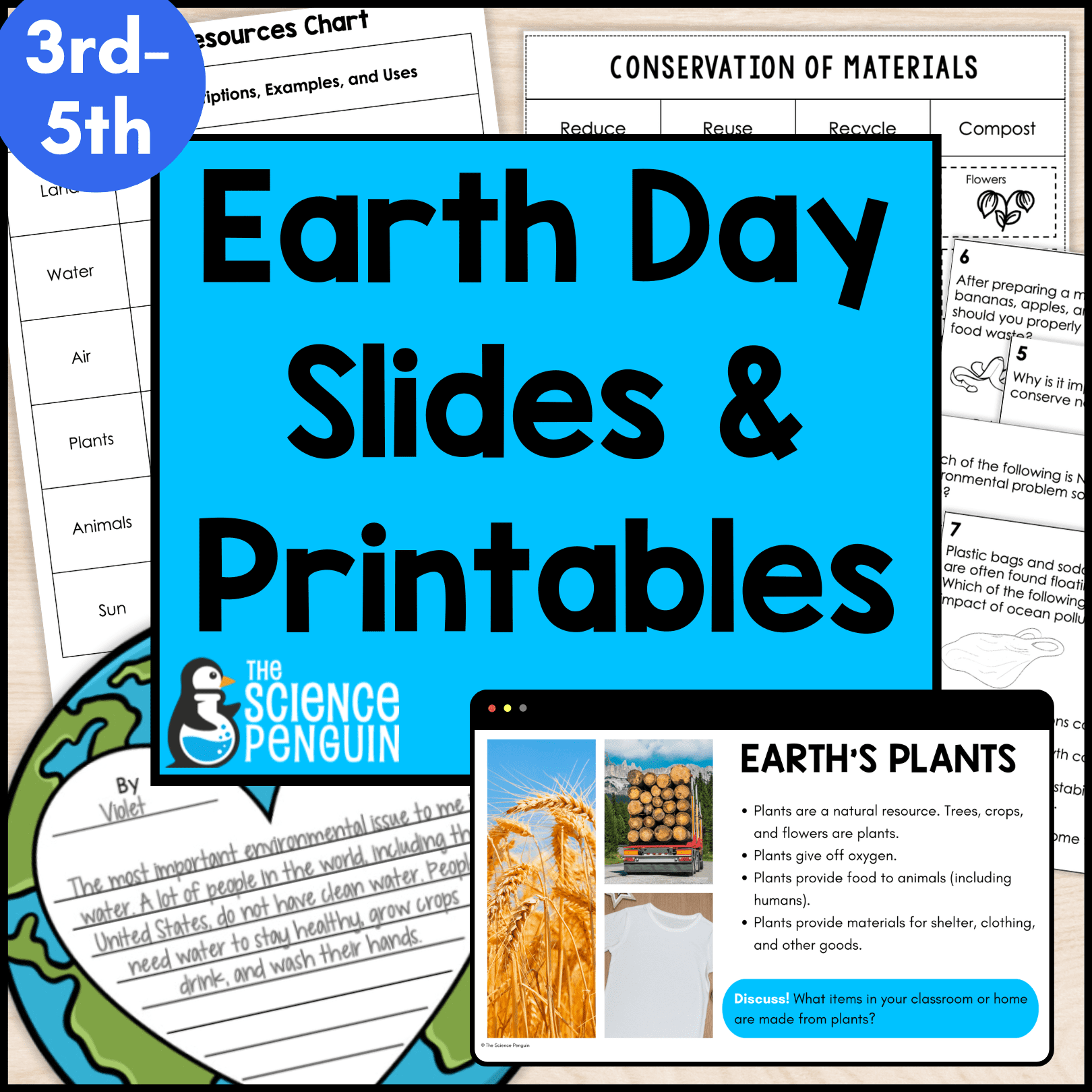 Earth Day Science 2025 for 3rd, 4th, and 5th grade — The Science Penguin