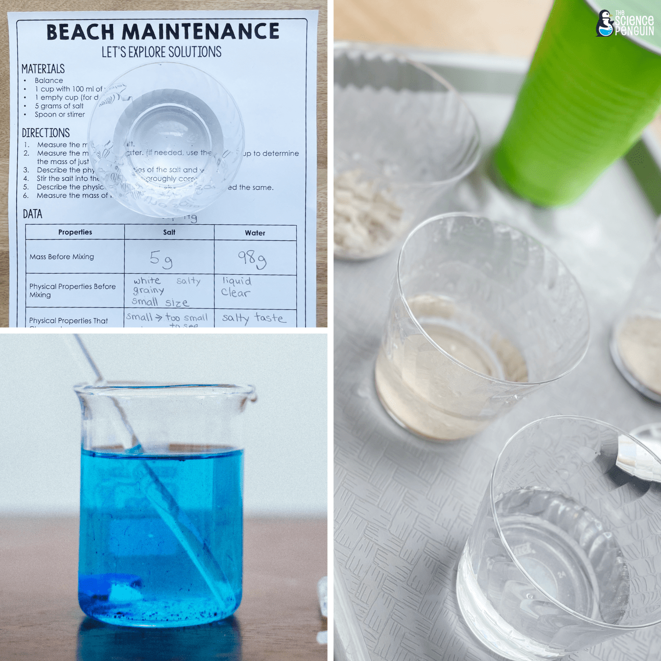 Physical Changes and Mixtures and Solutions