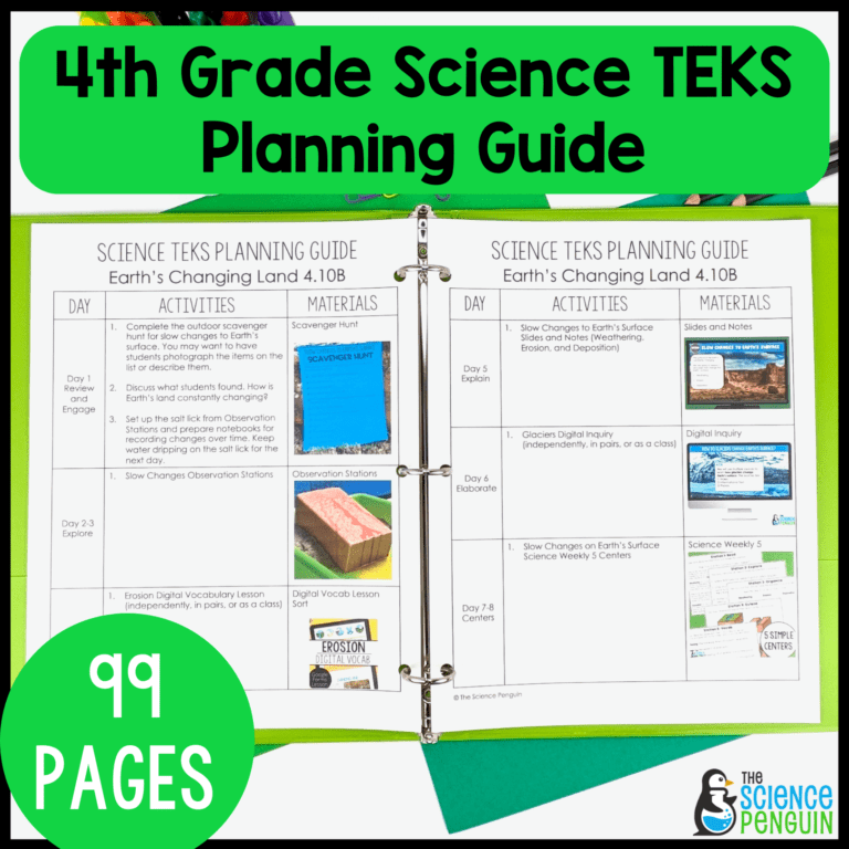 FREE 4th Grade Science TEKS Planning Guide — The Science Penguin