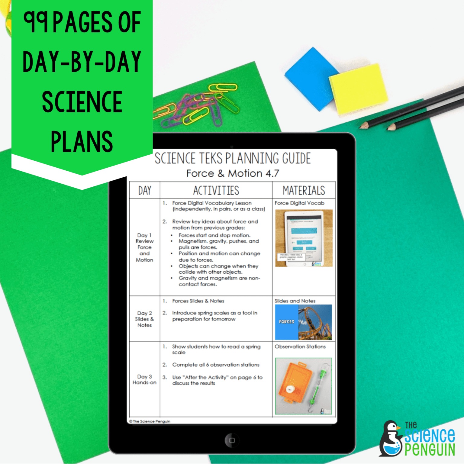 FREE 4th Grade Science TEKS Planning Guide — The Science Penguin