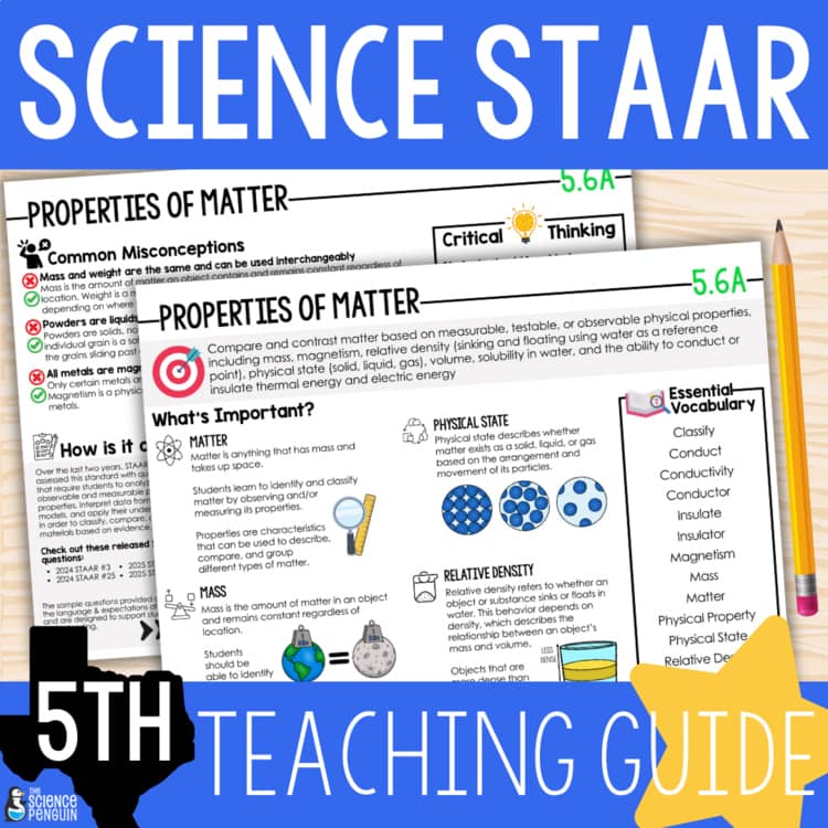 5th Grade Science STAAR Test Prep 2026 — The Science Penguin