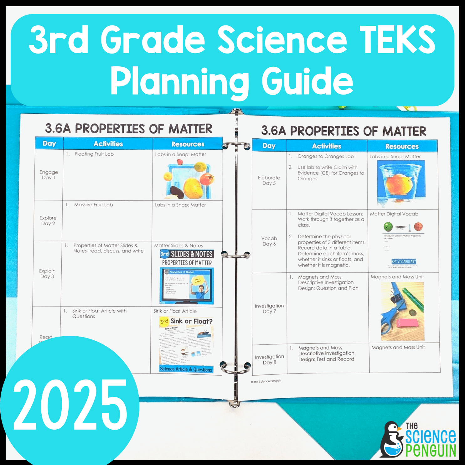 2025 Texas TEKS Science Planning Guides — The Science Penguin